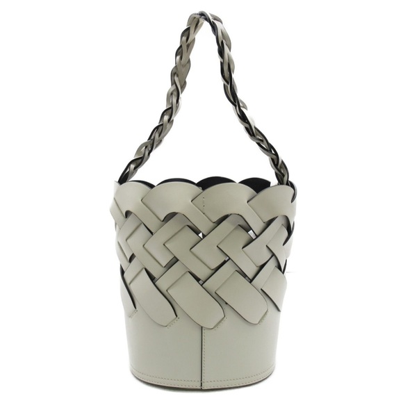 Prada | Bags | Prada All Leather Bucket Woven Braided Ss2 Runway ...